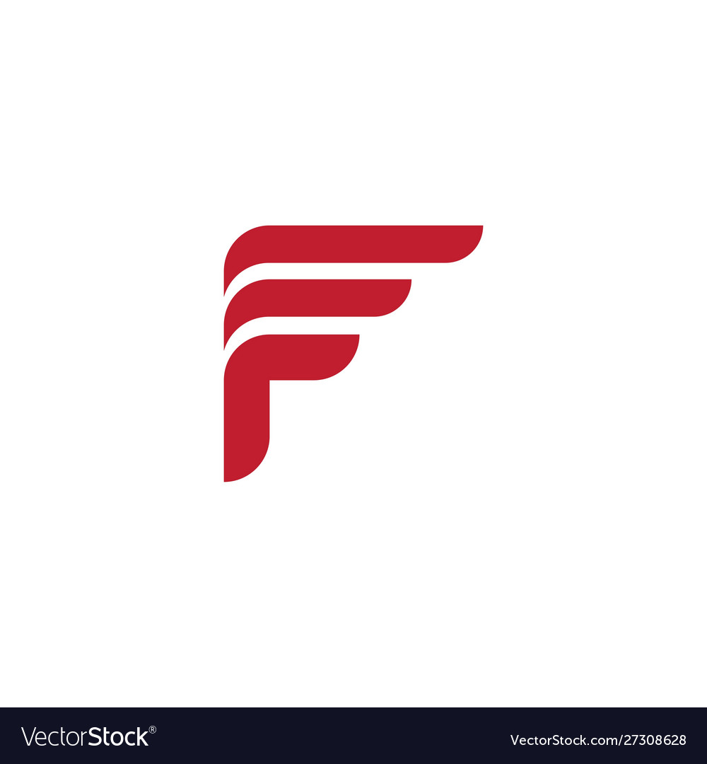 F letter icon design Royalty Free Vector Image