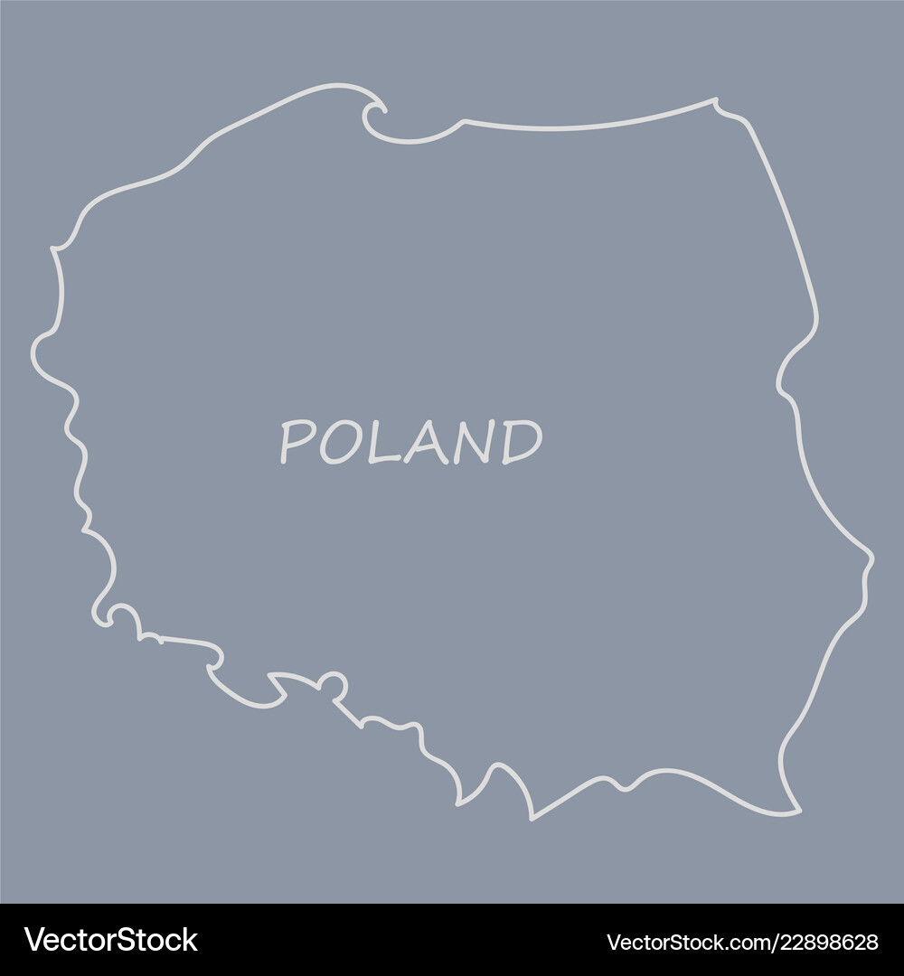 Map and flag of poland Royalty Free Vector Image