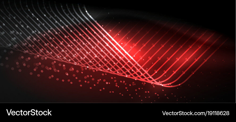 Neon glowing techno lines Royalty Free Vector Image