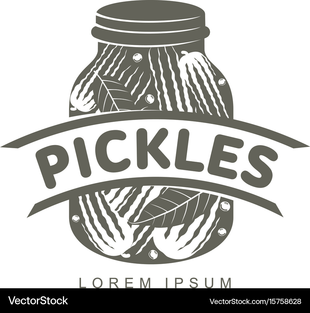 Pickle Jar Logo Templates Royalty Free Vector Image