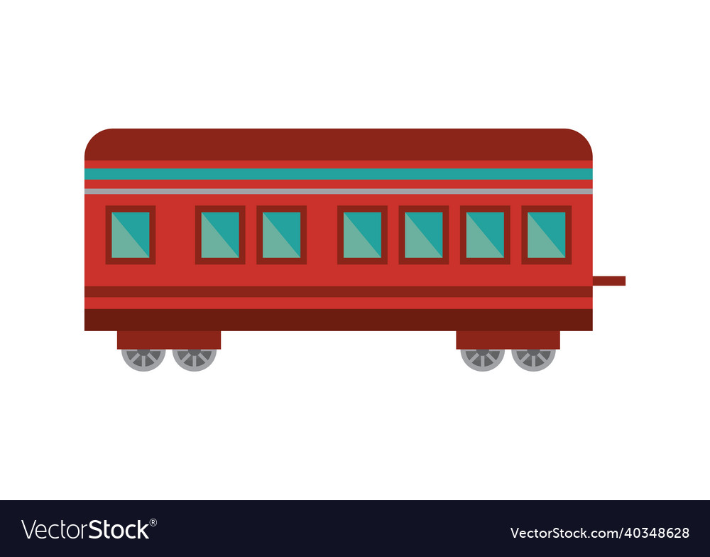 Red wagon train Royalty Free Vector Image - VectorStock