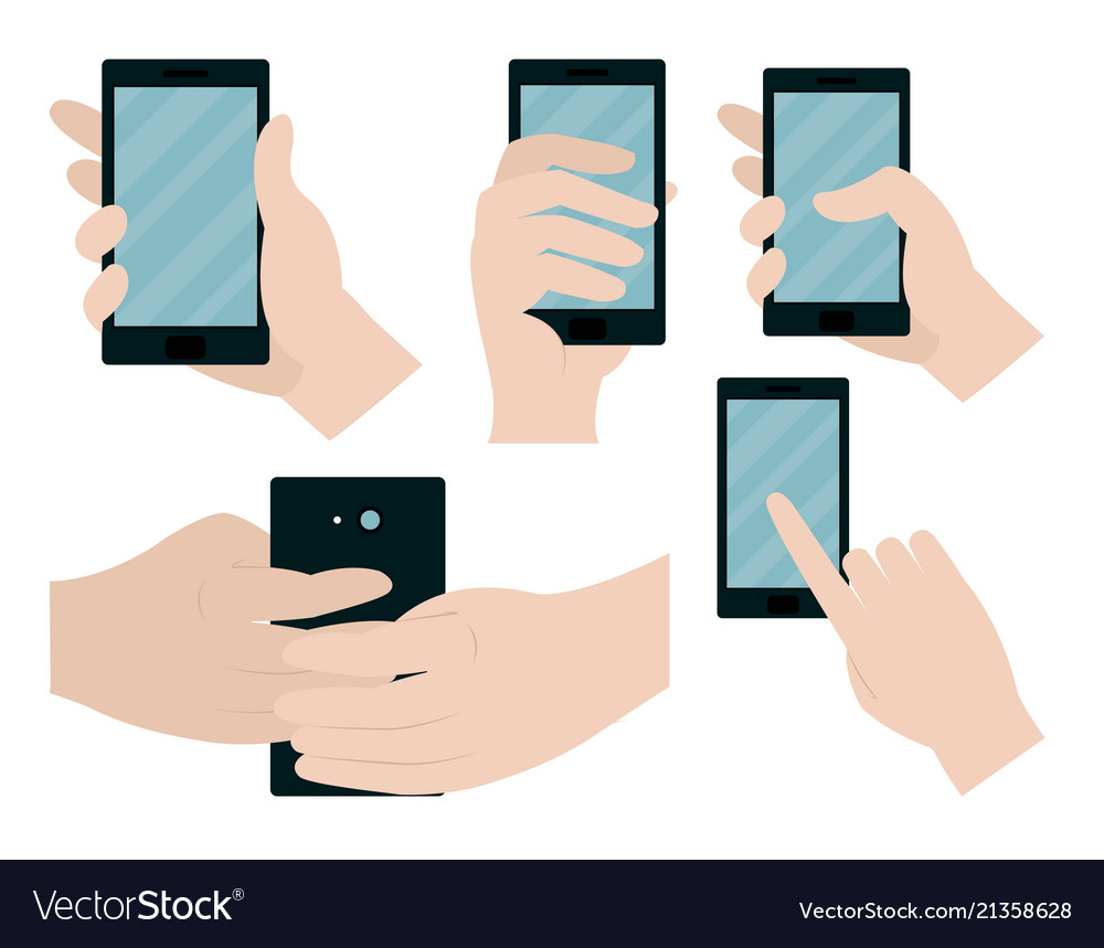 Set of smartphones Royalty Free Vector Image - VectorStock