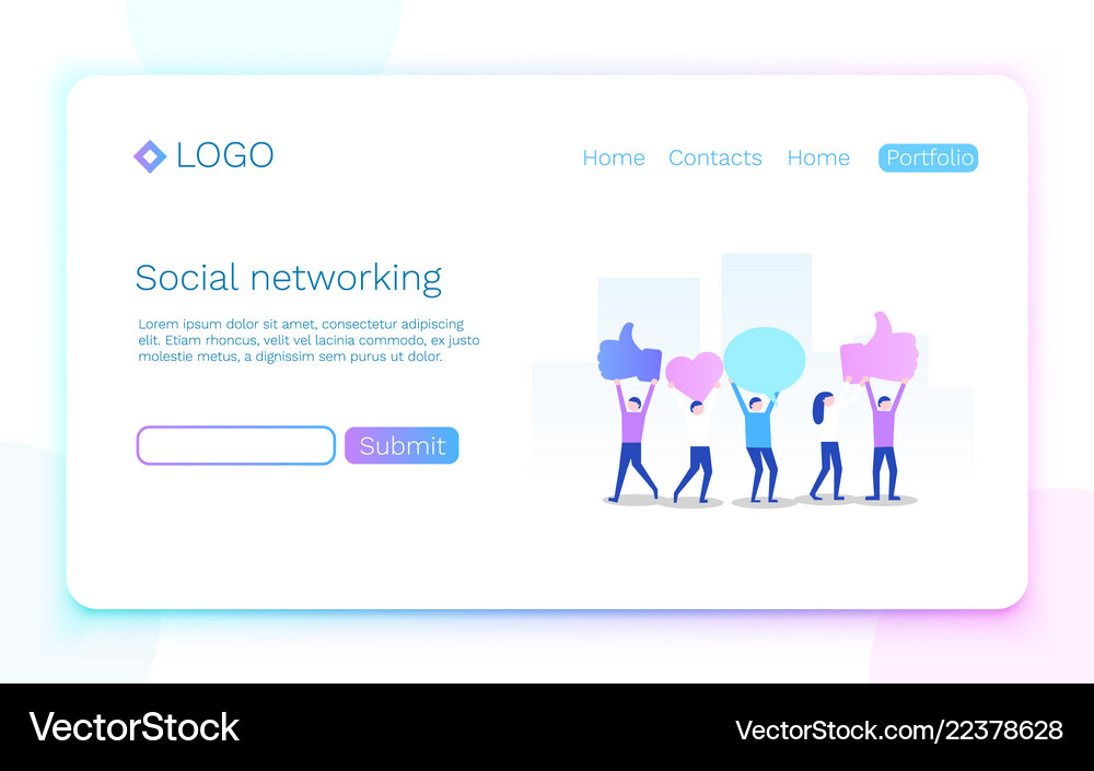 Social Media Network Concept Royalty Free Vector Image