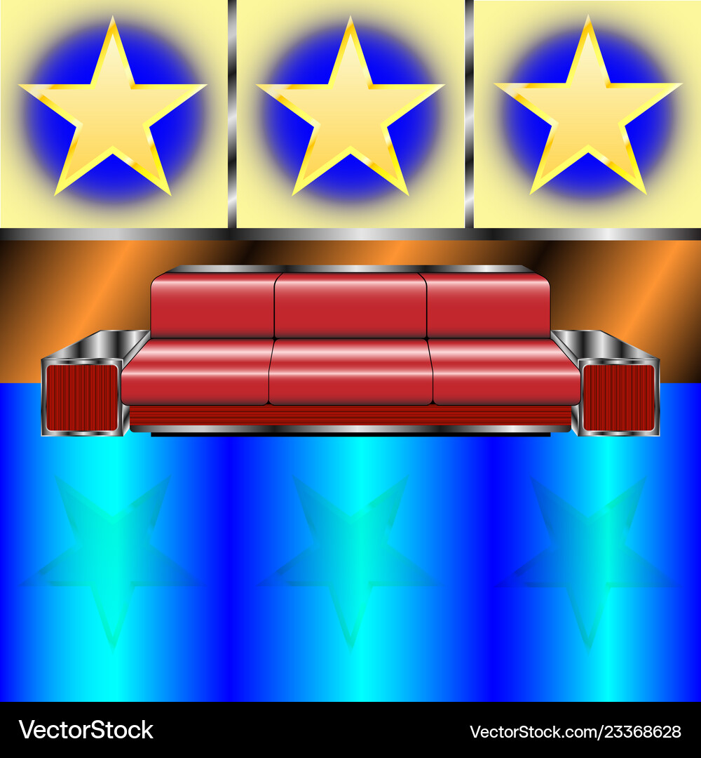 Sofa in the night club Royalty Free Vector Image