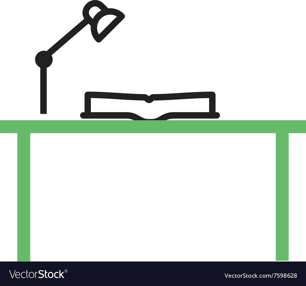 Study Desk I Royalty Free Vector Image - VectorStock