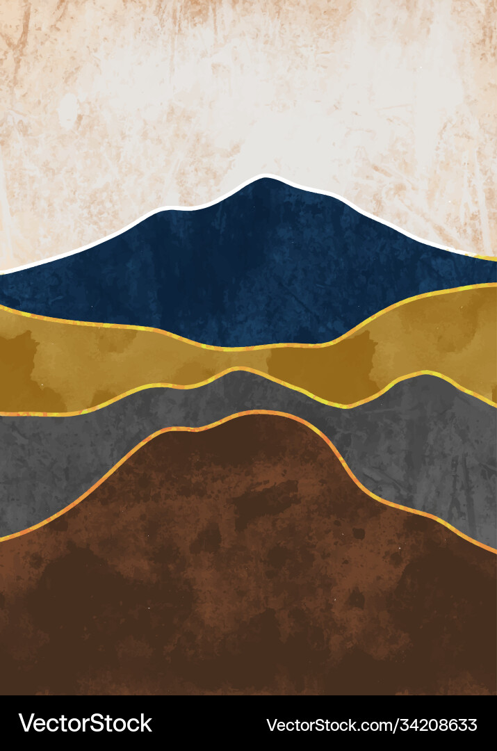 Abstract mountain landscape natural landscape Vector Image