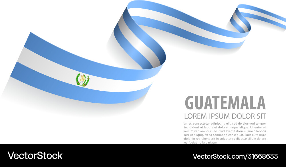 Banner with guatemala flag colors Royalty Free Vector Image