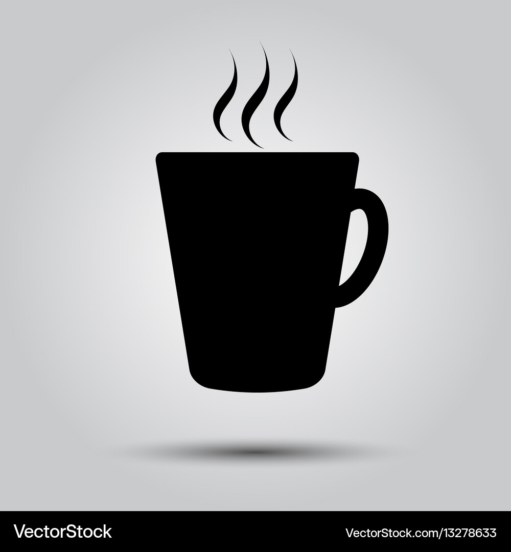Black coffee cup icon Royalty Free Vector Image