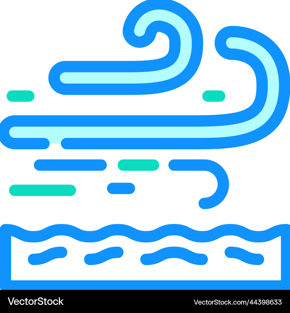 Breeze air clean color icon Royalty Free Vector Image