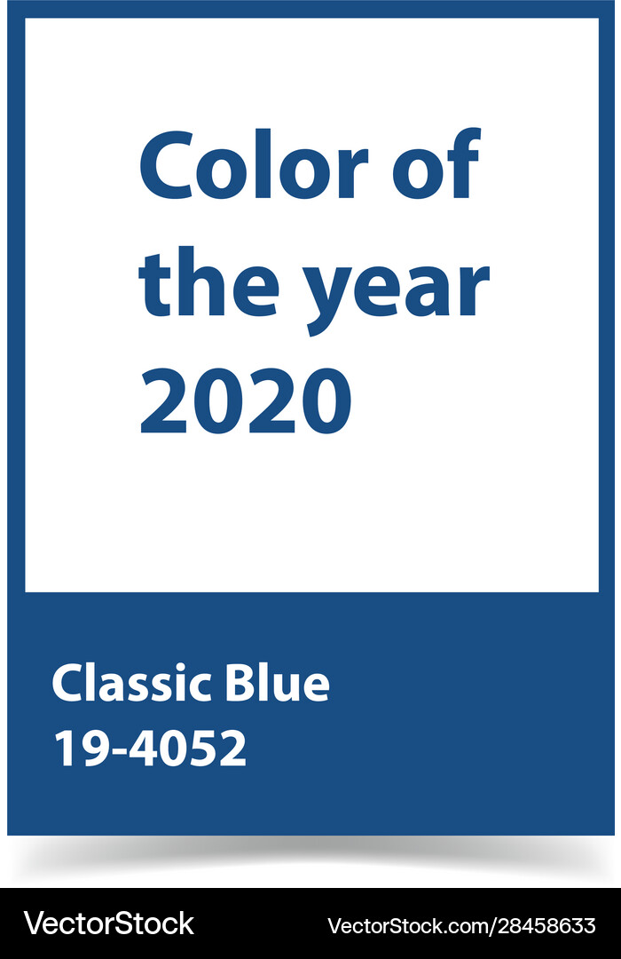 Color year 2020 classic blue trend colour Vector Image