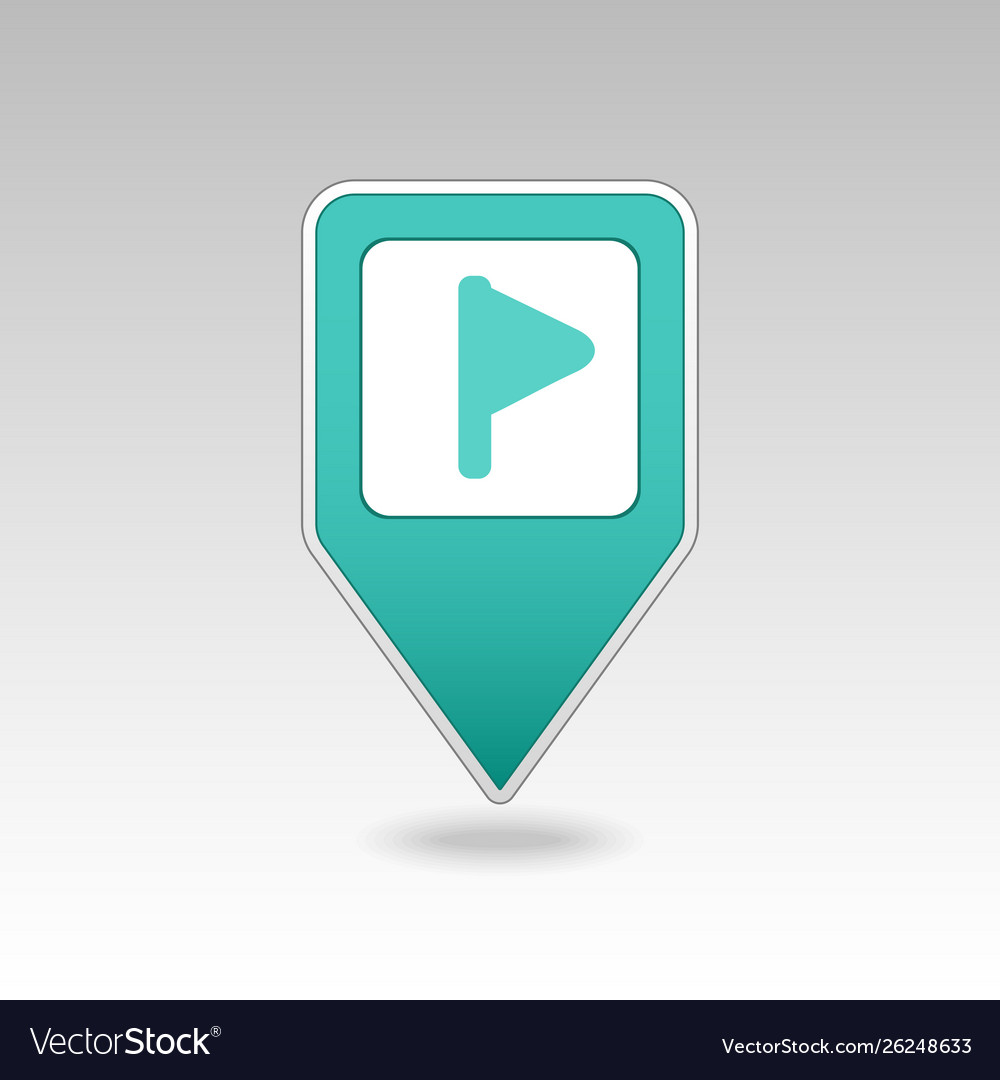 Flag pin map icon map pointer map markers Vector Image