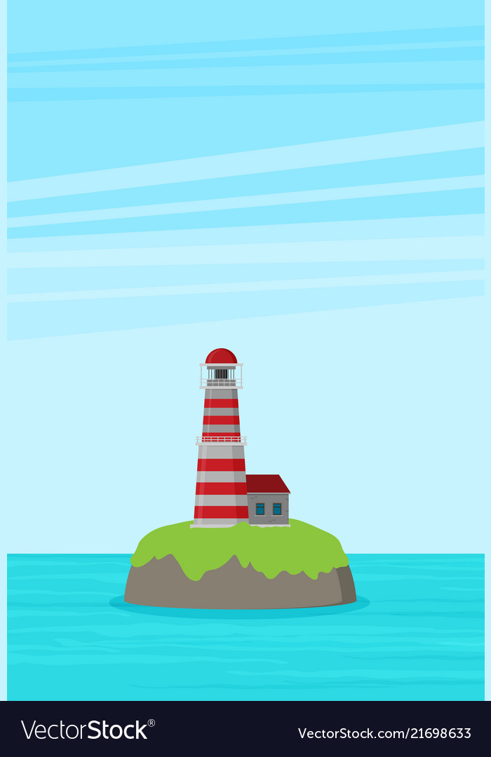 Flat lighthouse Royalty Free Vector Image - VectorStock