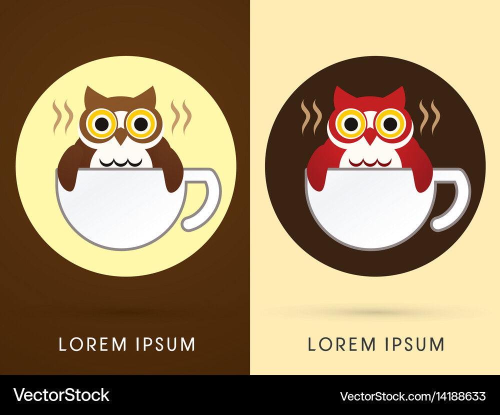 Owl cafe Royalty Free Vector Image - VectorStock