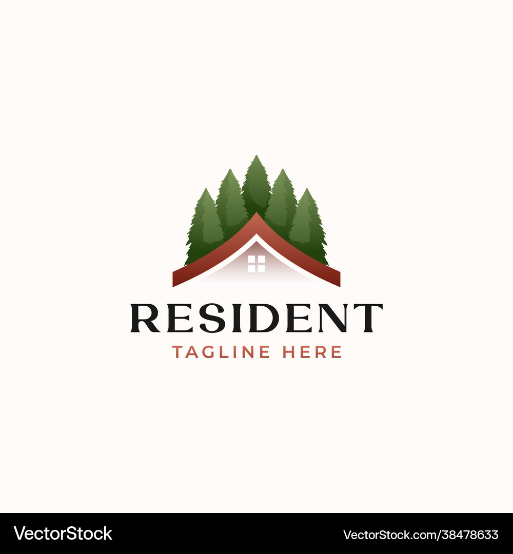Resident real estate logo template isolated Vector Image
