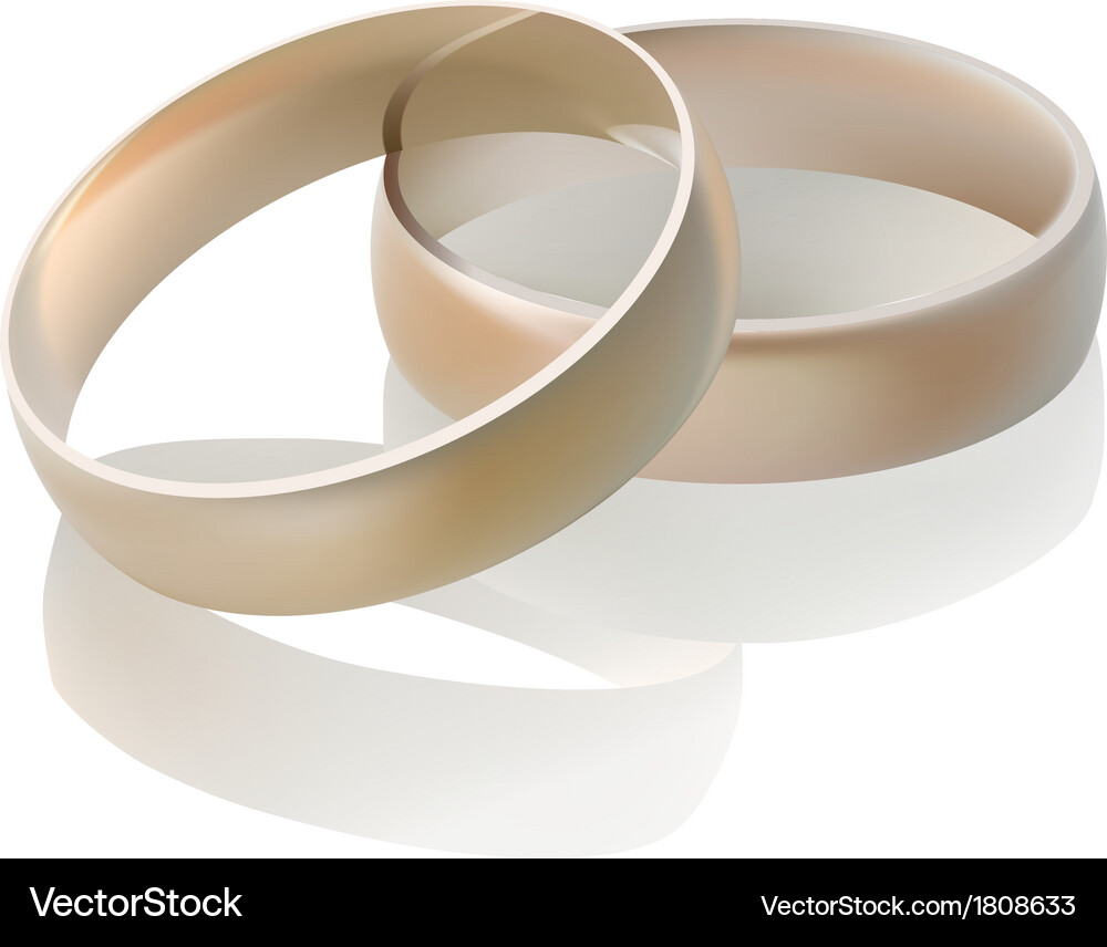 Wedding rings Royalty Free Vector Image - VectorStock