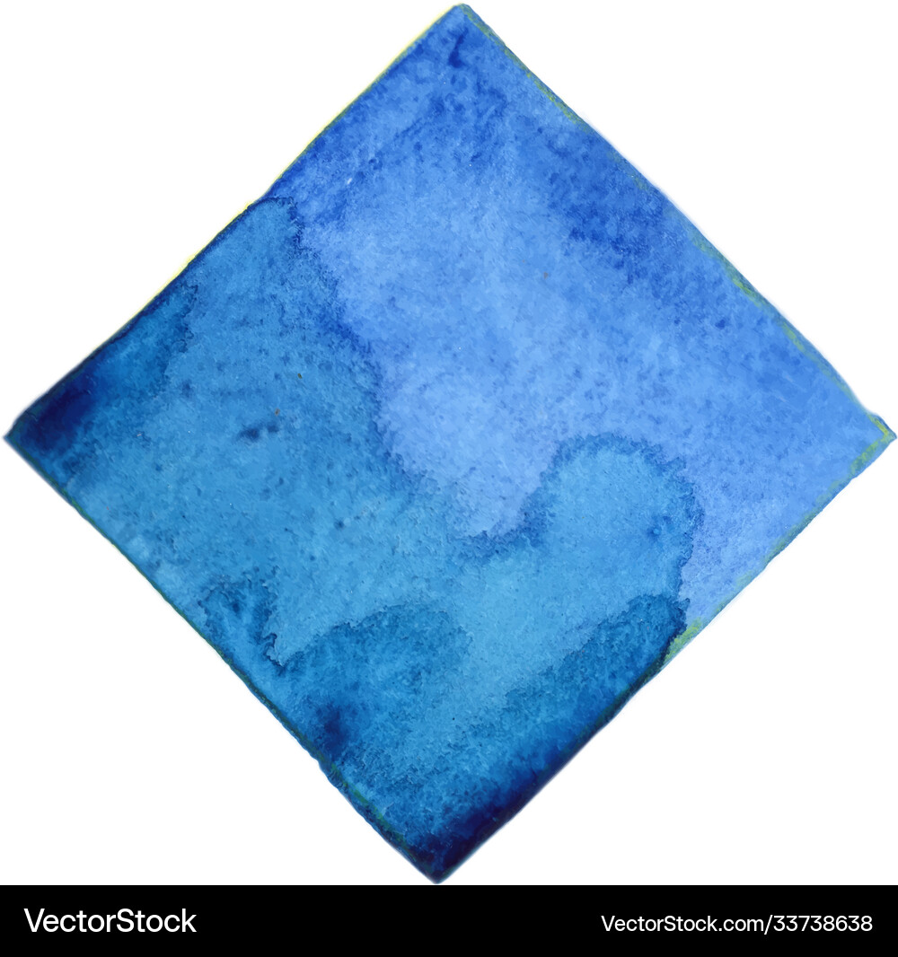 Abstract blue watercolor square shape banner Vector Image