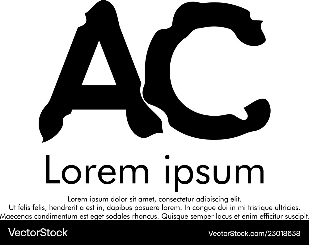 Ac initial abstract logo concept for your company Vector Image