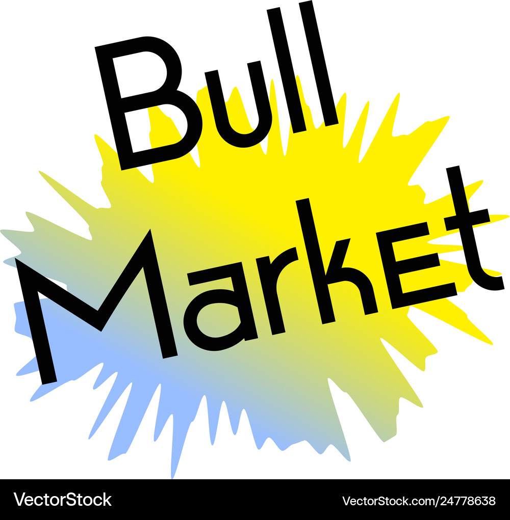 Bull market stamp on white Royalty Free Vector Image