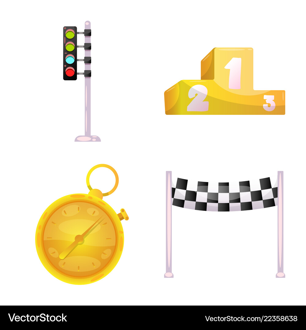 Car and rally sign Royalty Free Vector Image - VectorStock