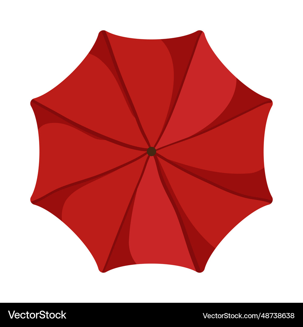 Flat autumn red umbrella Royalty Free Vector Image