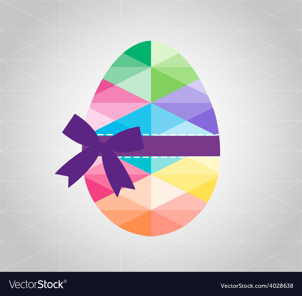 Geometric shape of egg easter triangular Vector Image