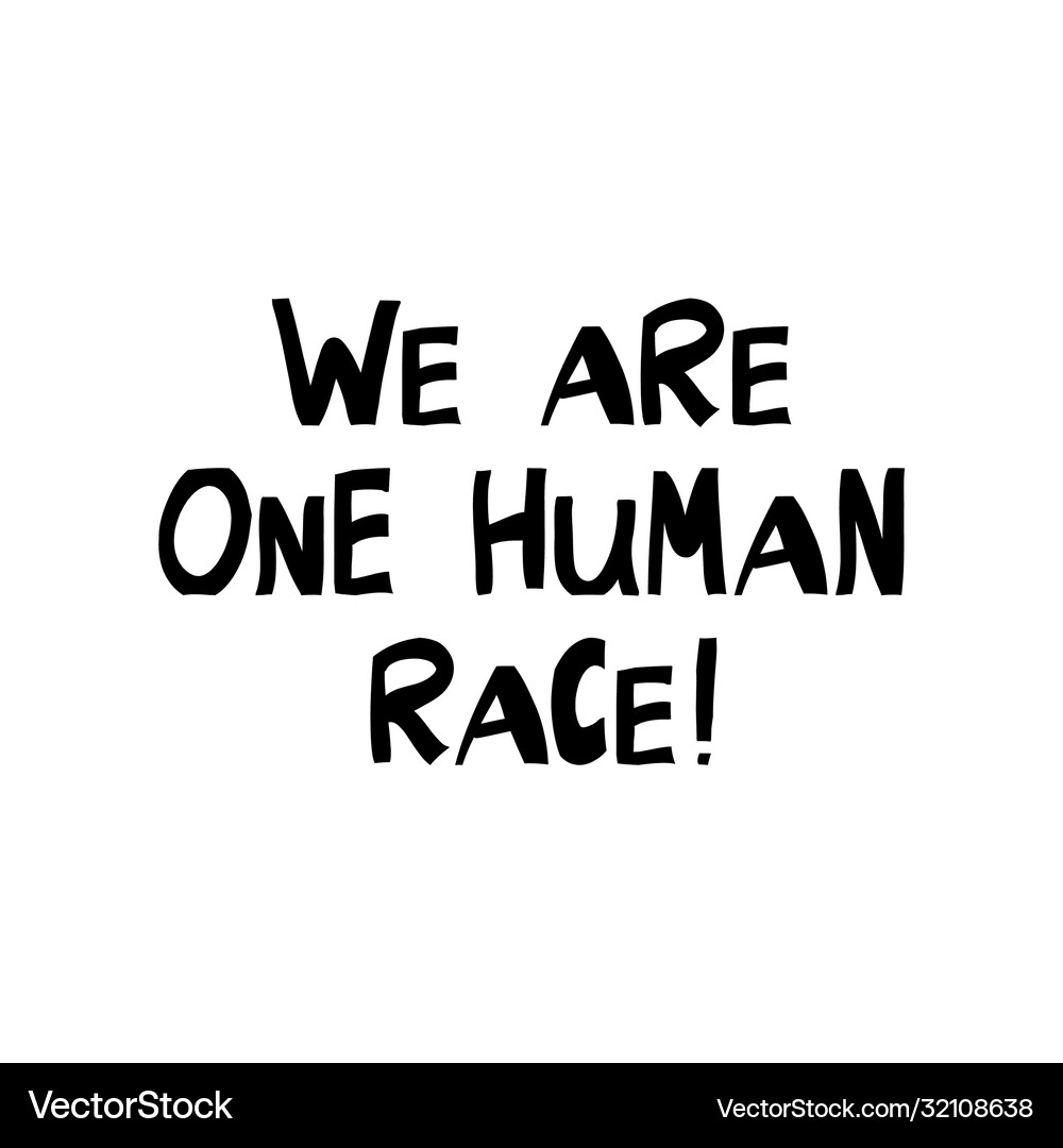 Human Rights: We Are One Royalty Free Vector Image