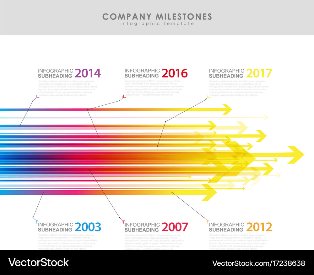 Infographic company milestones timeline template Vector Image
