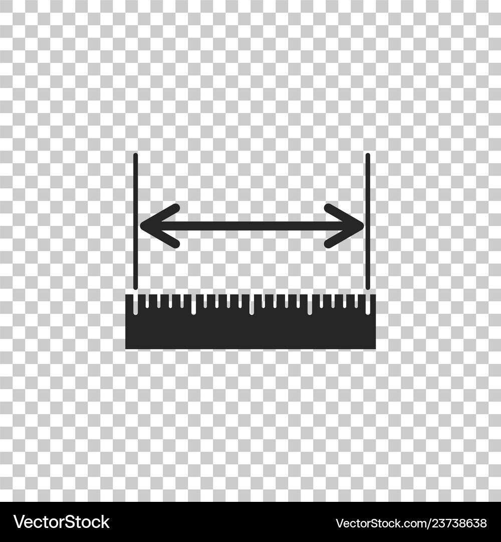 Measuring height and length icon isolated Vector Image