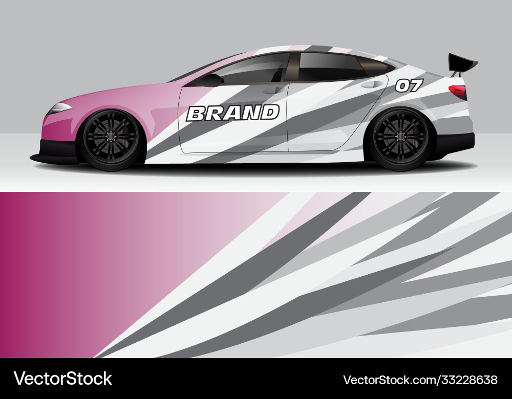 Modern sporty abstract car wrap auto sticker Vector Image
