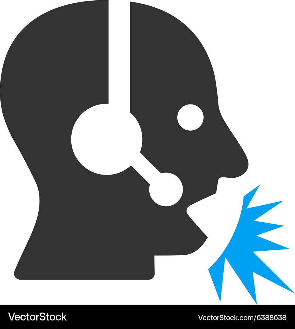 Operator speech flat icon Royalty Free Vector Image