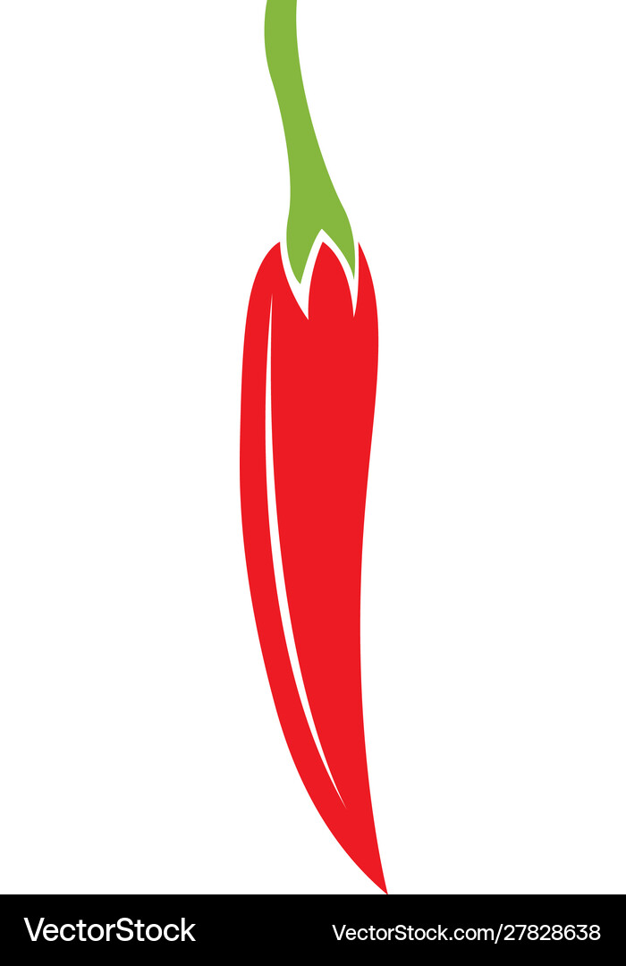 Red hot natural chili icon Royalty Free Vector Image