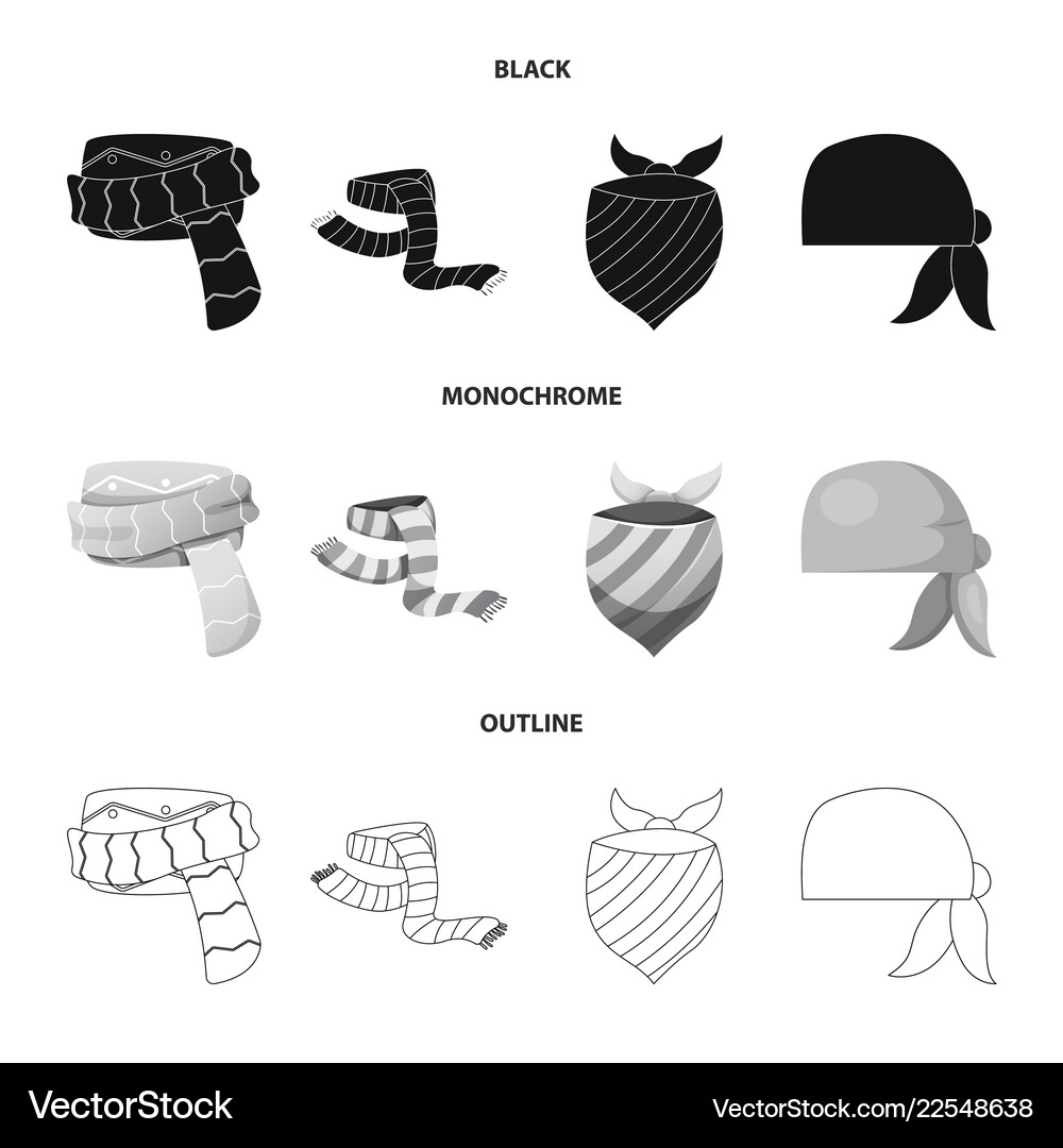 Scarf and shawl sign Royalty Free Vector Image