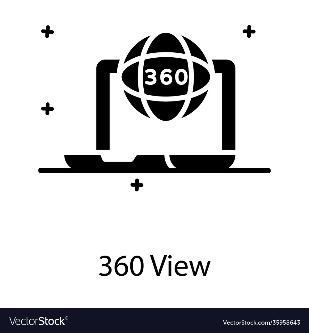 360 view Royalty Free Vector Image - VectorStock
