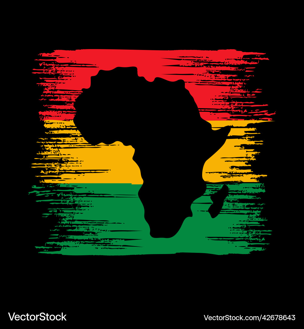 Africa map - juneteenth - african american vintage