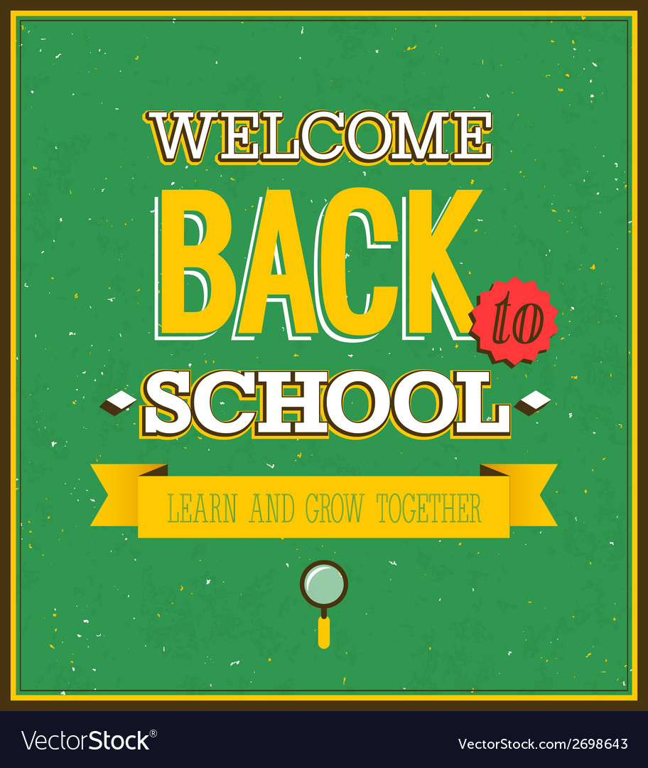 Back to school typographic design Royalty Free Vector Image Back to school typographic design Royalty Free Vector Image