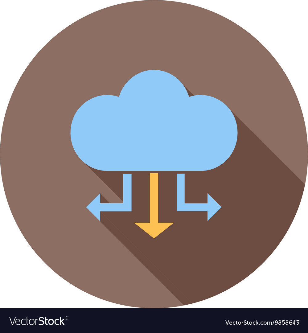 Cloud data distribution Royalty Free Vector Image