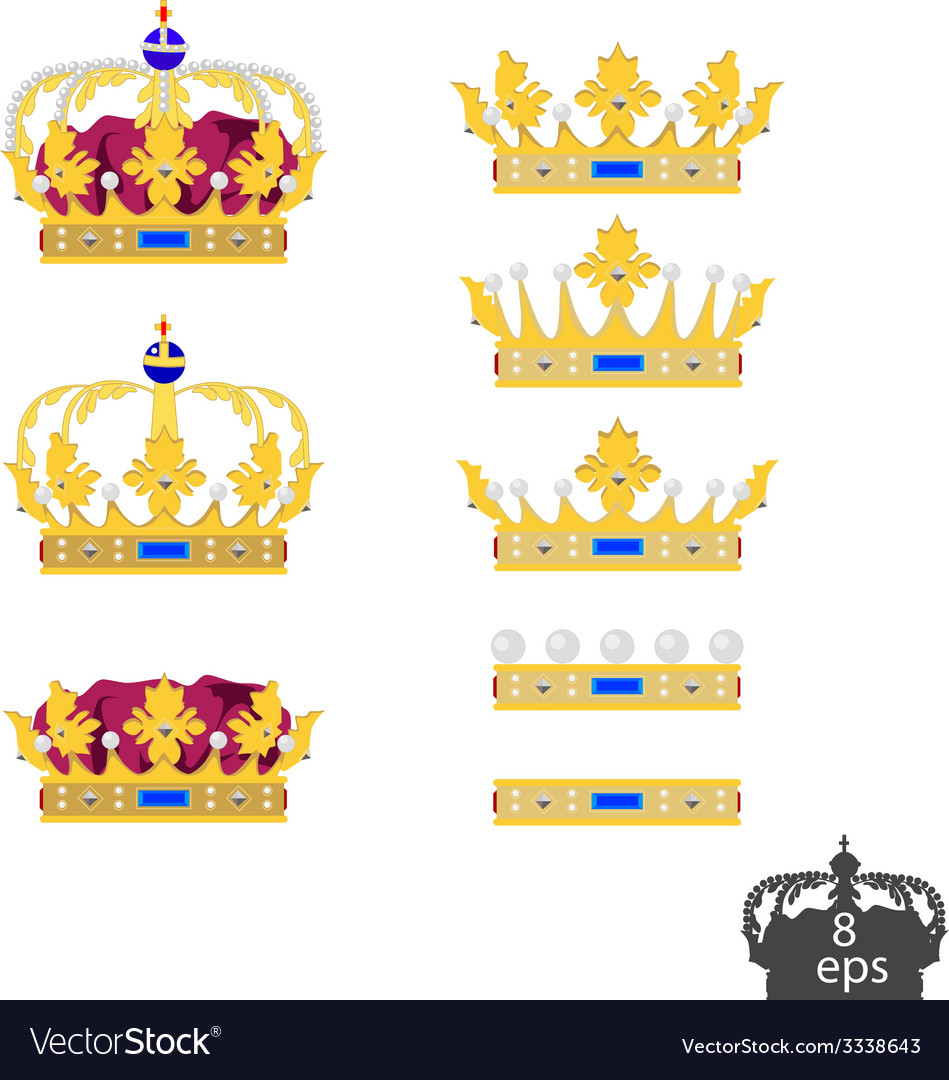 Crowns Royalty Free Vector Image - VectorStock