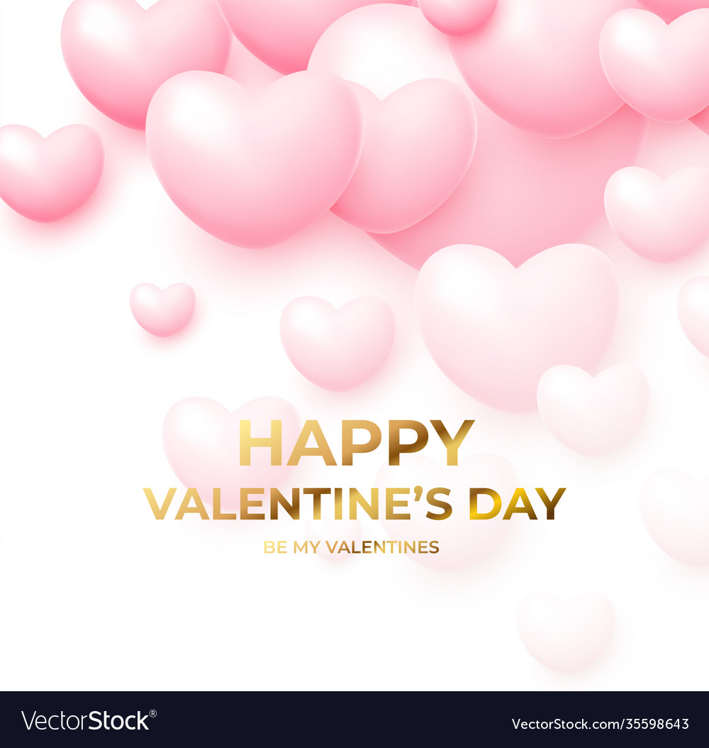 Design concept for valentines day poster with pink