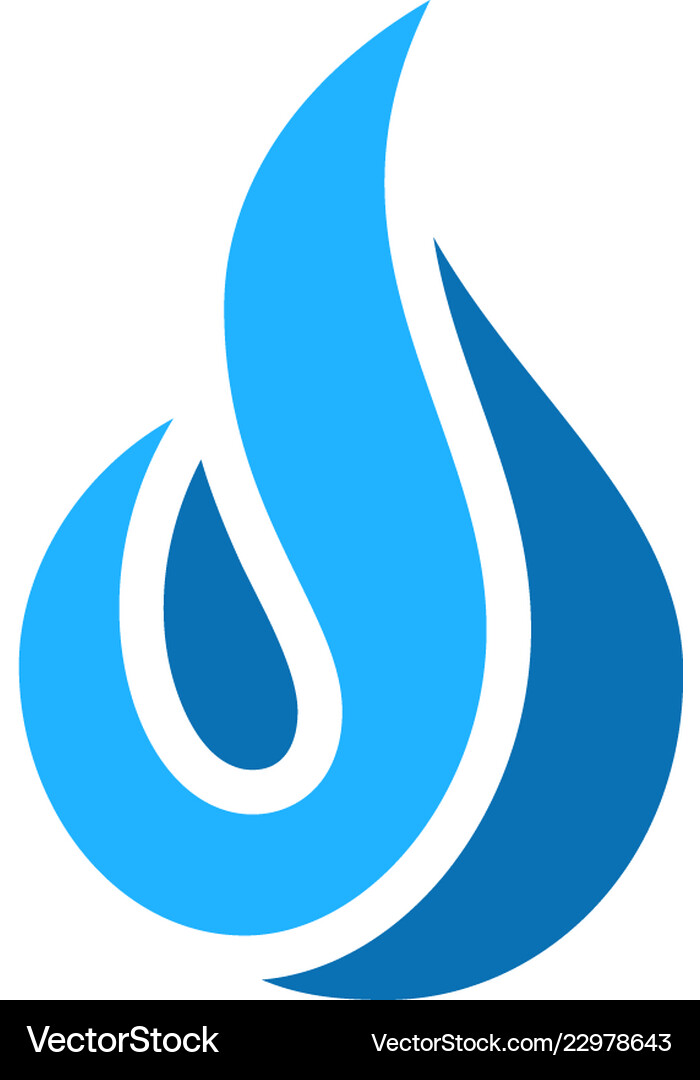 Droplet abstract water sign logo Royalty Free Vector Image