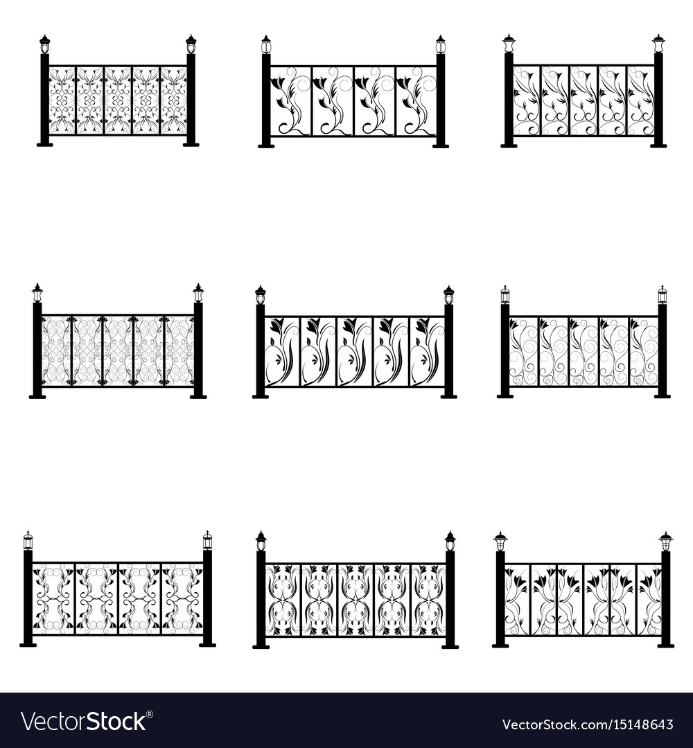 Fence icons set Royalty Free Vector Image - VectorStock