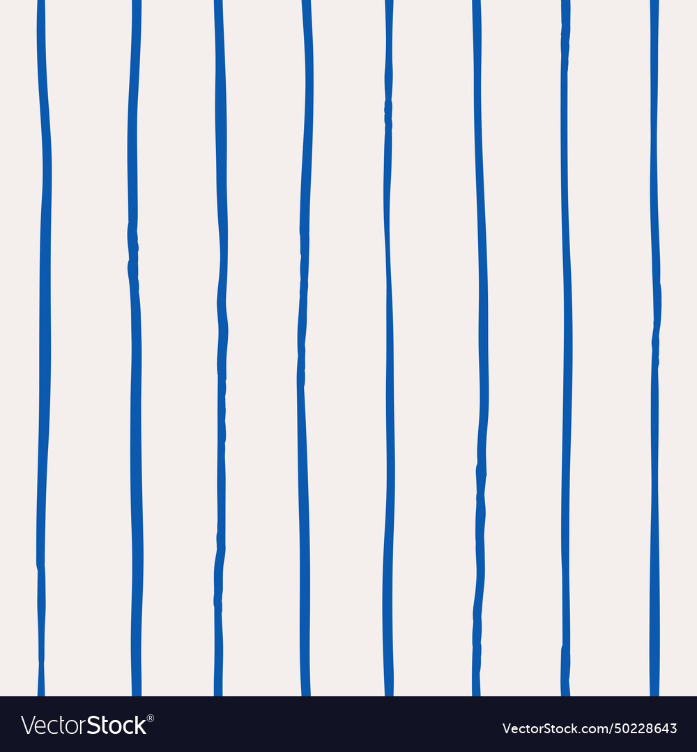 Hand drawn vertical striped pattern blue lines Vector Image