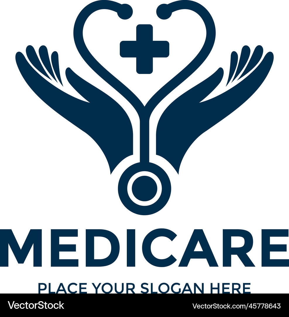 Medical care logo template Royalty Free Vector Image