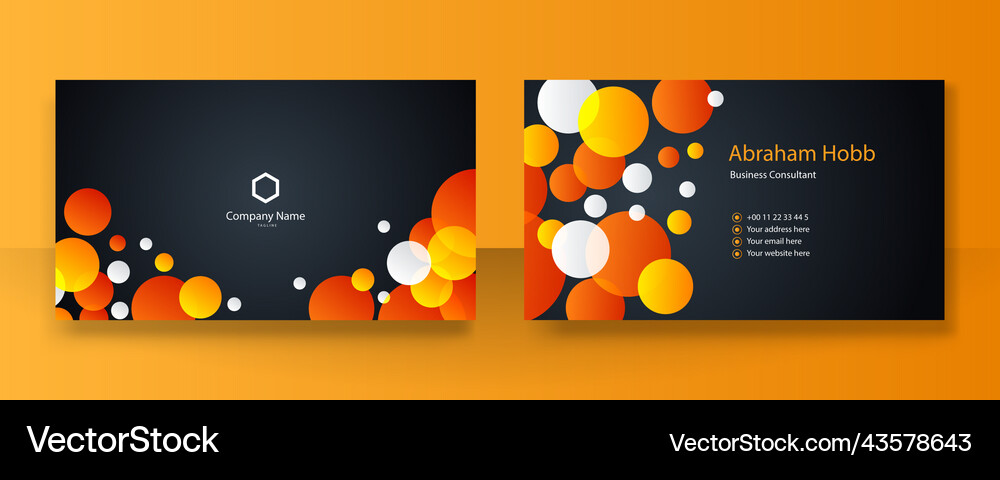 Modern creative and clean orange black business Vector Image