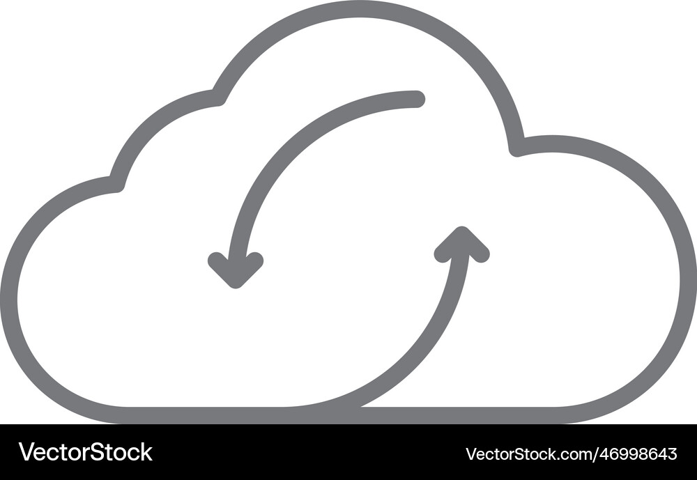 Sharing business icon with black outline style Vector Image