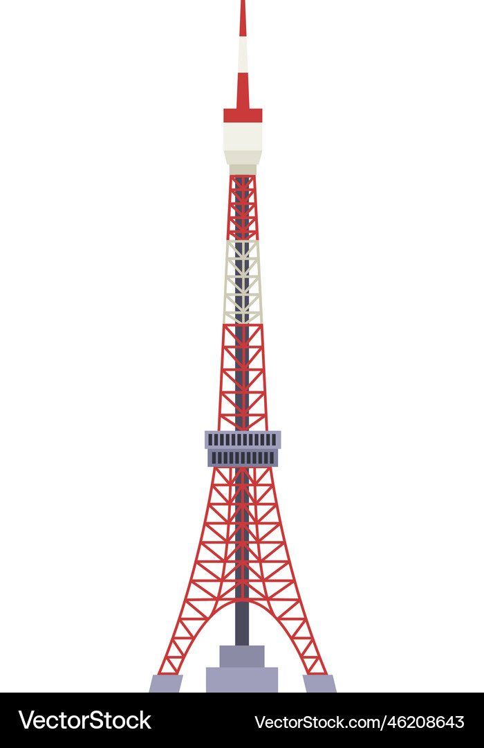 Tokyo tower japanese landmark Royalty Free Vector Image