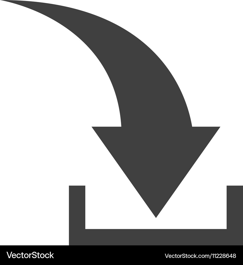 Arrow download symbol isolated icon Royalty Free Vector
