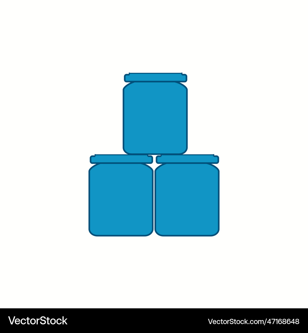 Baby glass jars icon Royalty Free Vector Image