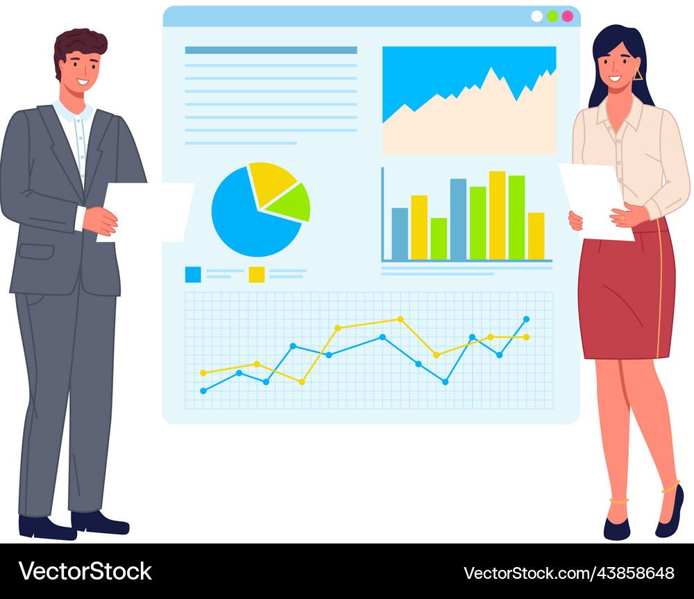 Business people communicating in office discuss Vector Image