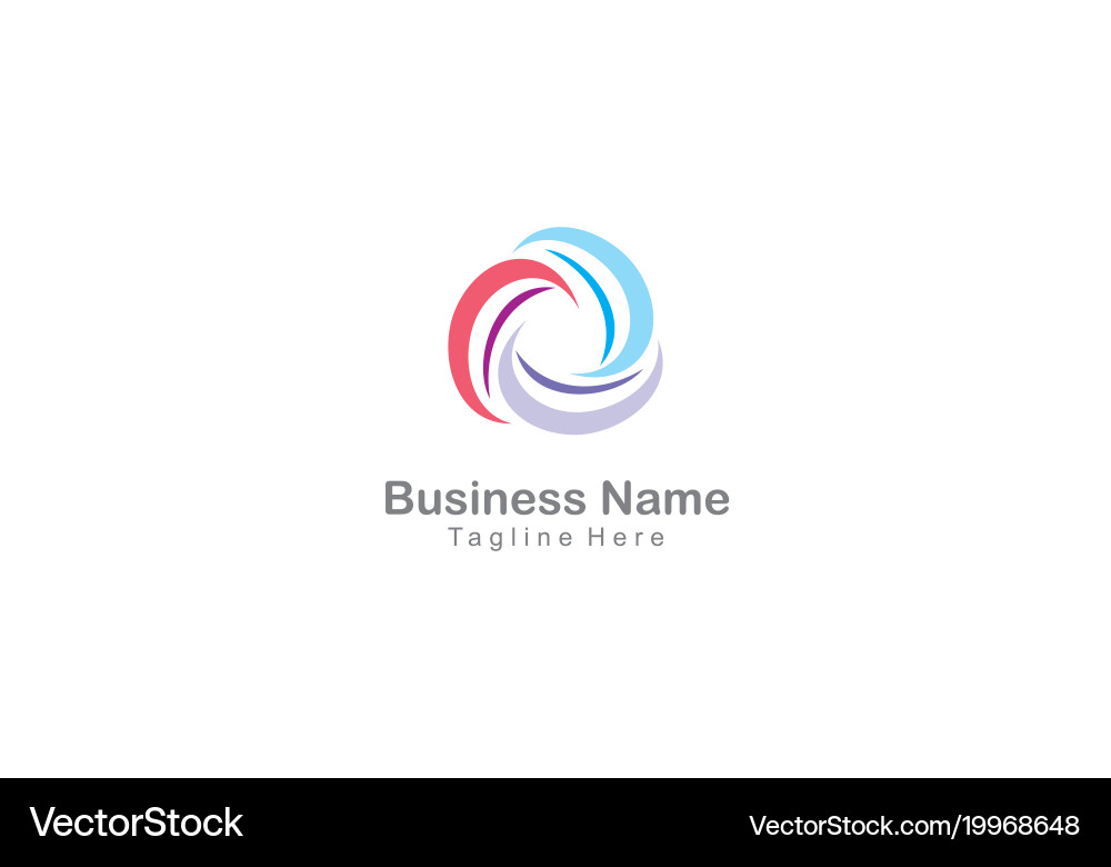 Circle motion swirl company logo Royalty Free Vector Image