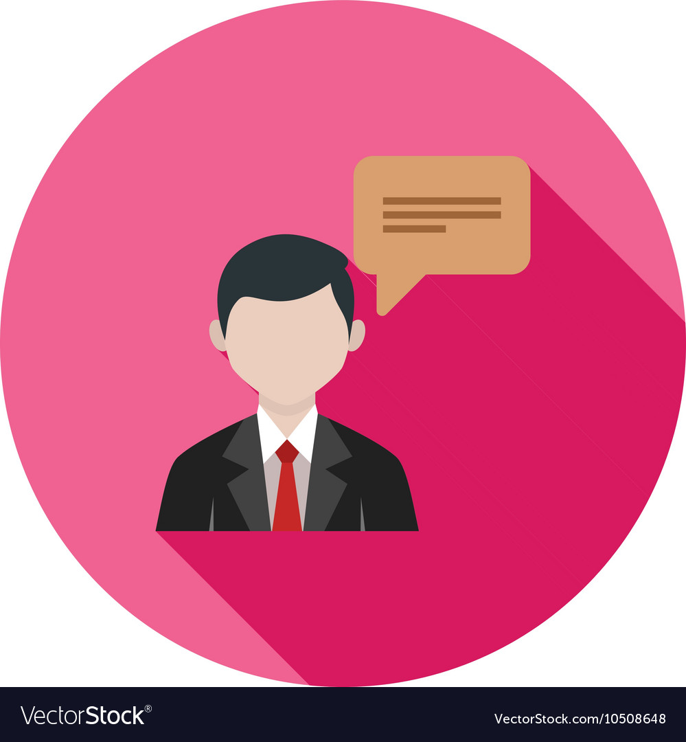 Customer talking Royalty Free Vector Image - VectorStock
